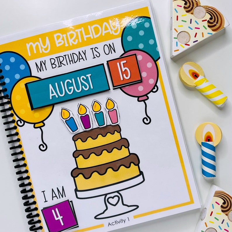 Birthday Busy Binder | Busy Book | Activity Binder | Toddler Activities ...