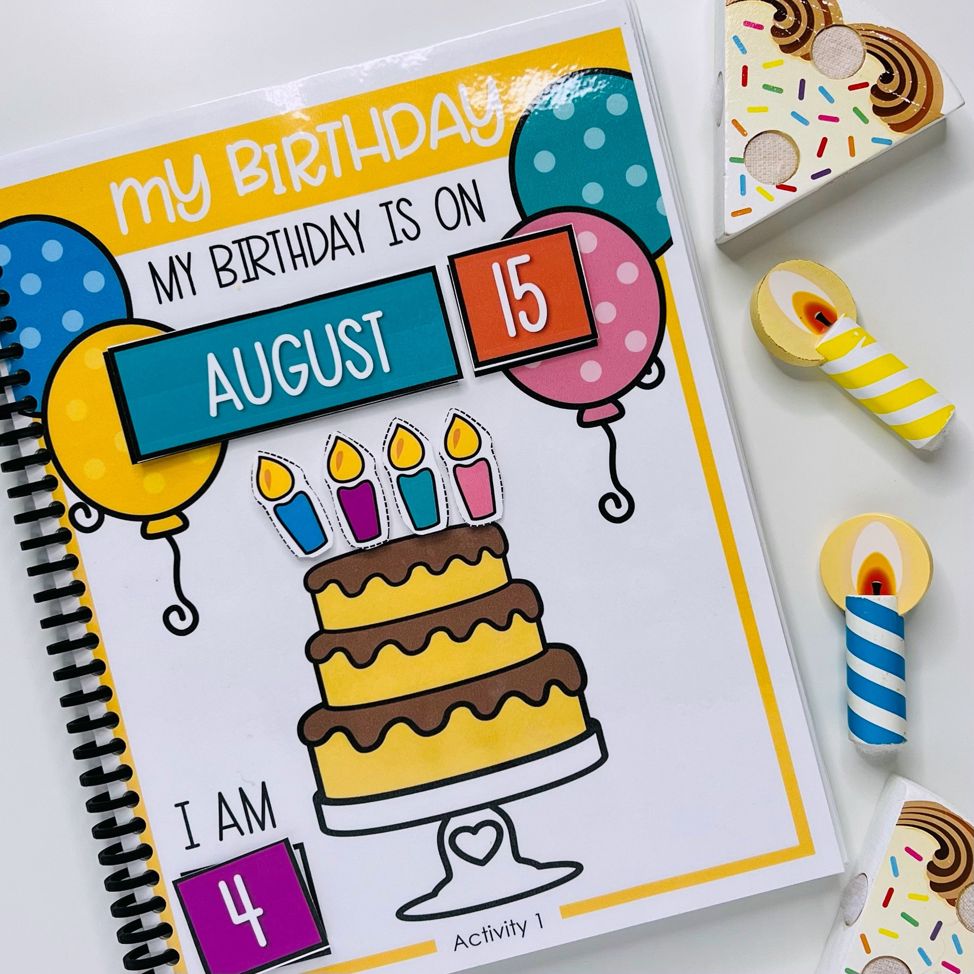 Birthday Busy Binder | Toddler & Preschool Activities (digital Download ...