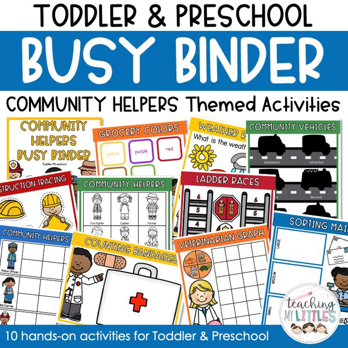 Community Helpers Busy Binder | Toddler & Preschool Activities (digital ...