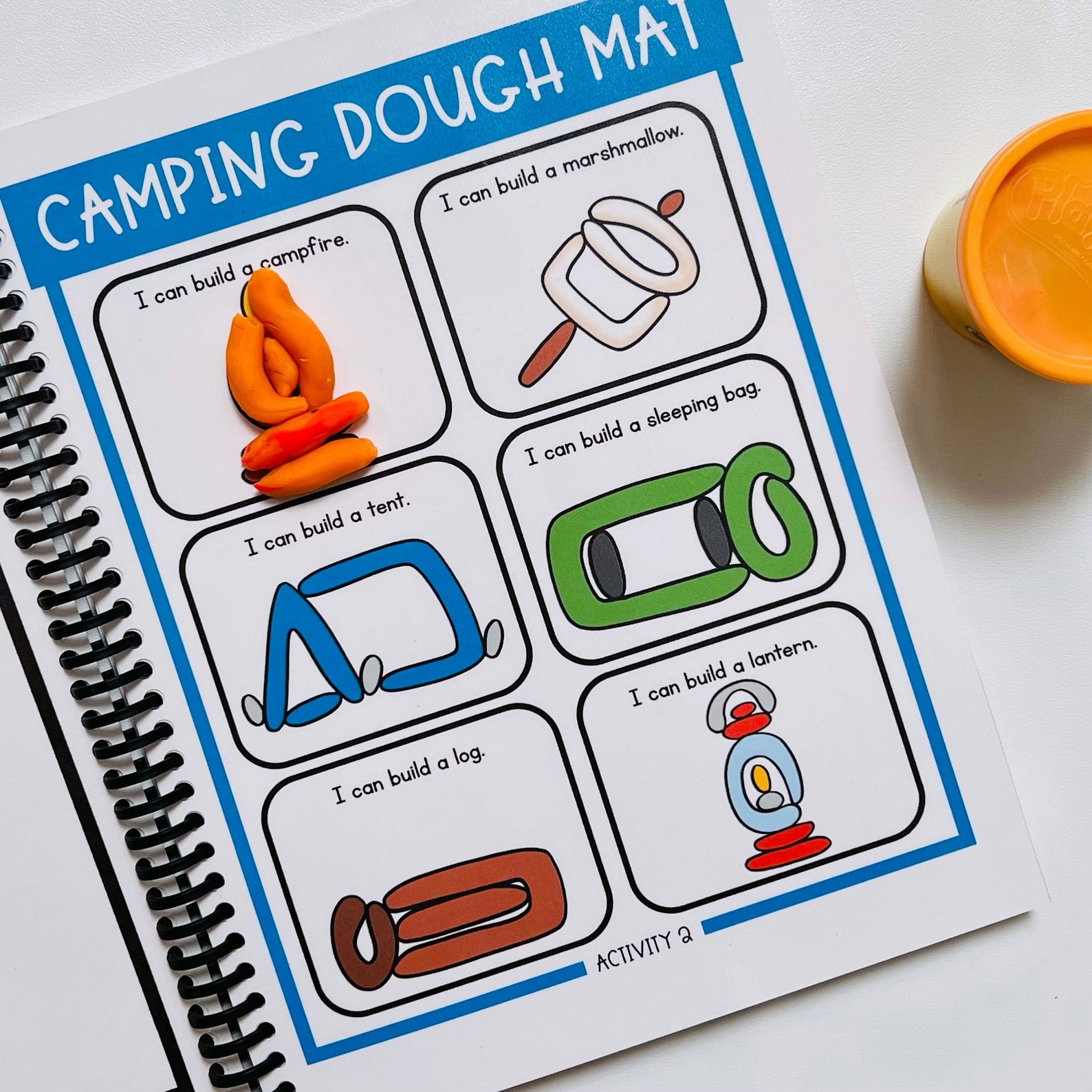 Camping Binder Busy Book Activity Binder Toddler Activities Preschool ...