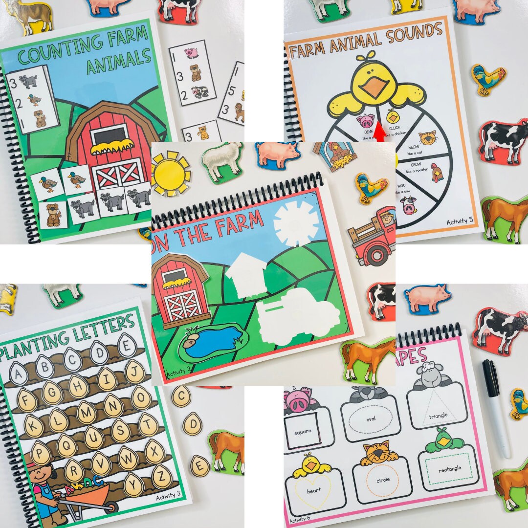 Farm Busy Binder Busy Book Activity Binder Toddler - Etsy