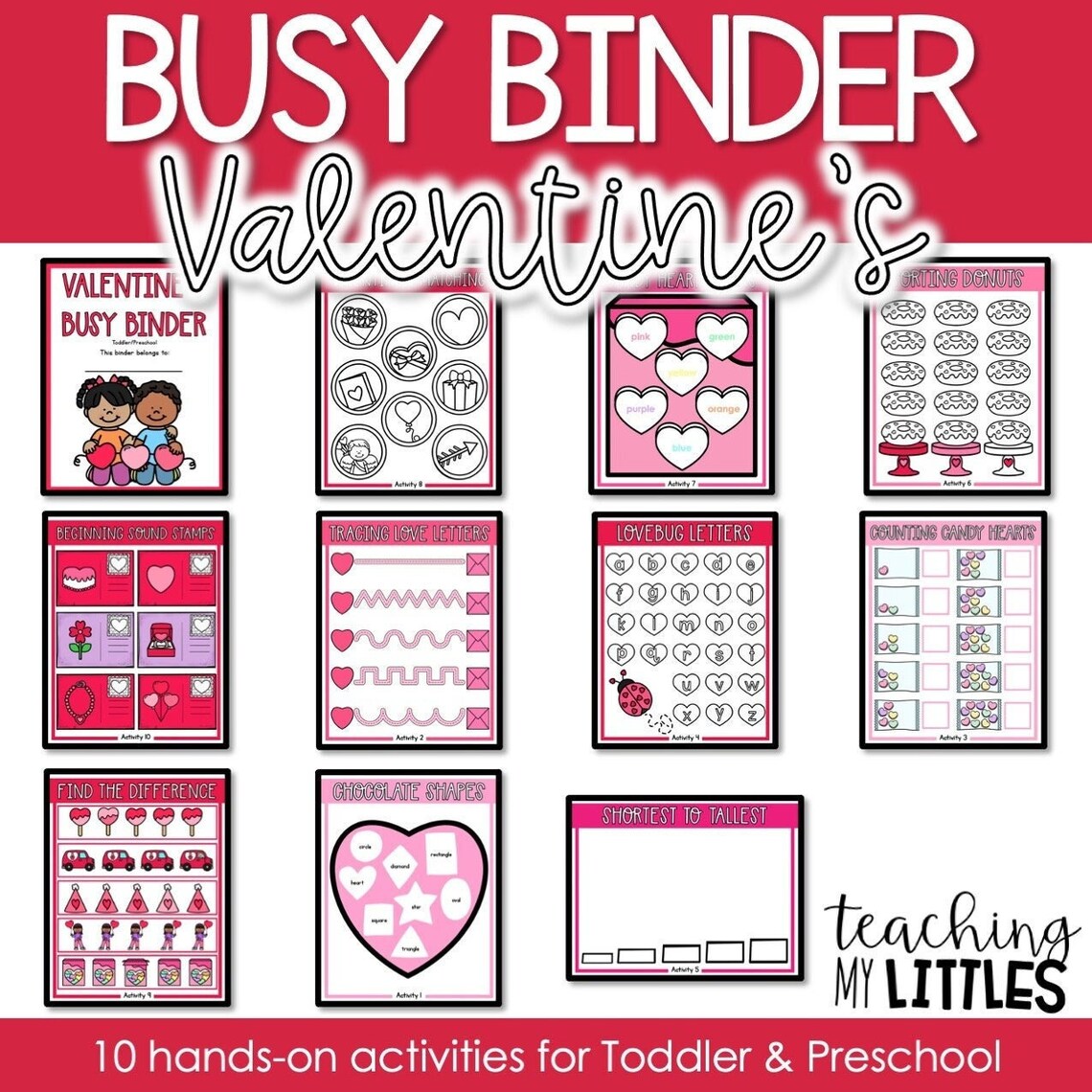 Valentine's Busy Binder Busy Book Activity Binder - Etsy