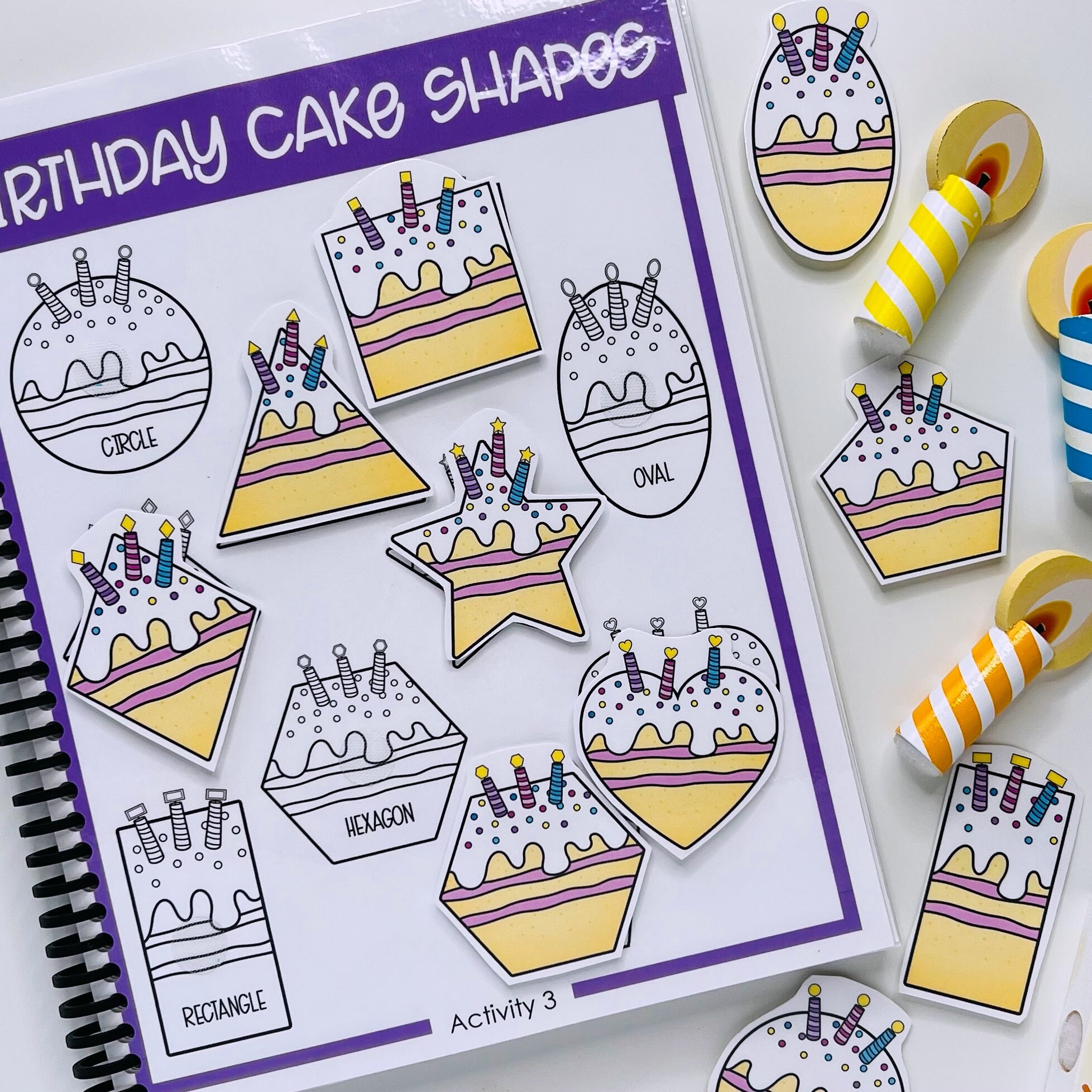 Birthday Busy Binder | Busy Book | Activity Binder | Toddler Activities ...