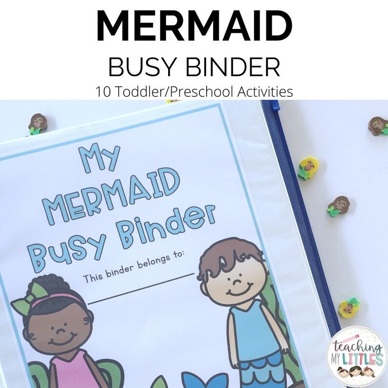 Mermaid Busy Binder Busy Book Activity Binder Toddler | Etsy