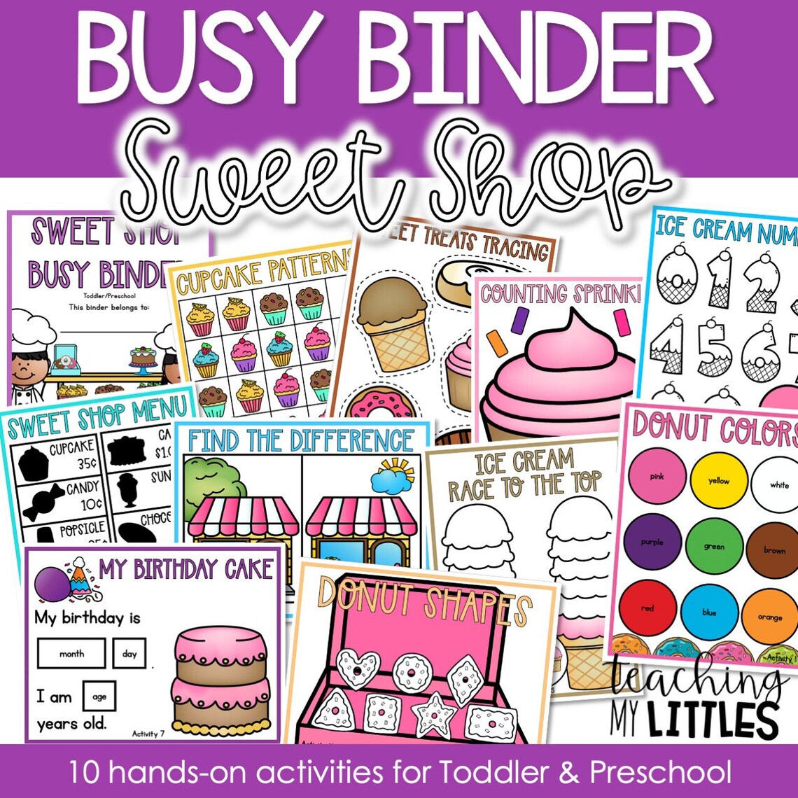 Sweet Shop Busy Binder Busy Book Activity Binder Toddler - Etsy