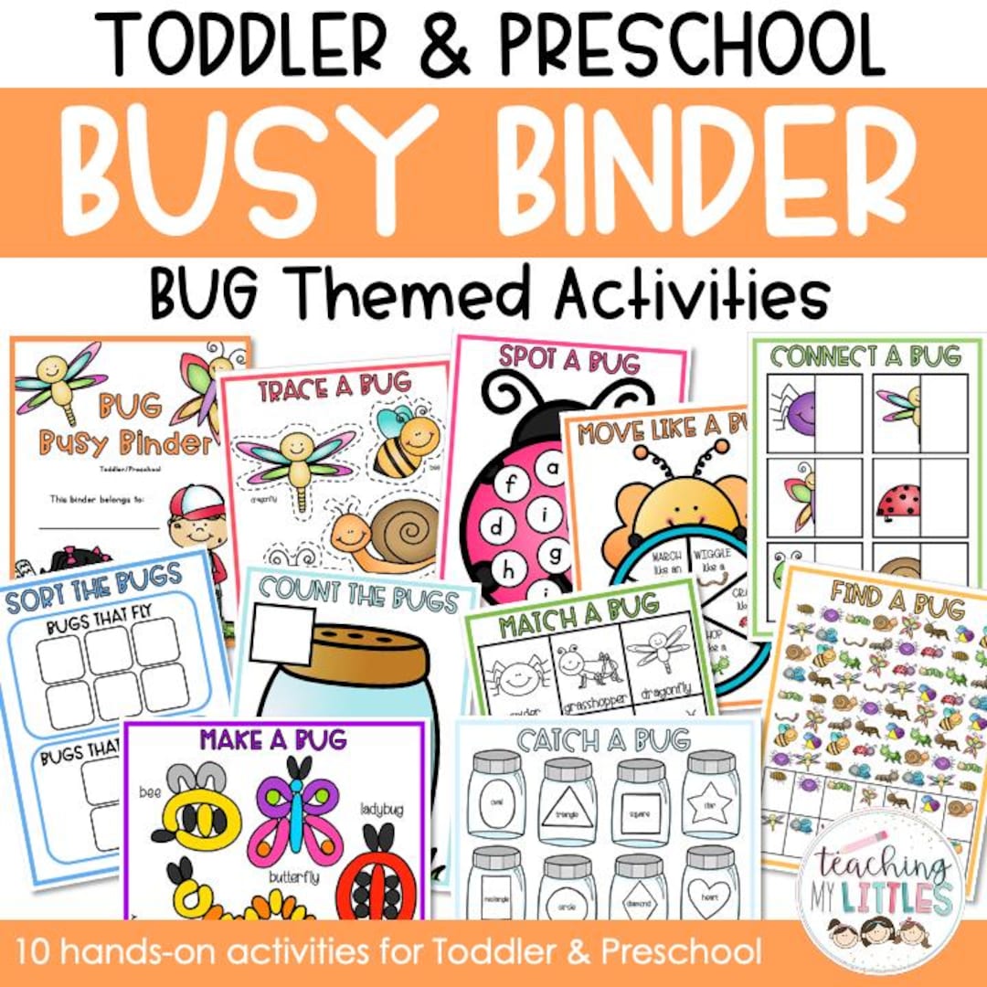 Bug Busy Binder | Toddler & Preschool Activities (digital Download) - Etsy