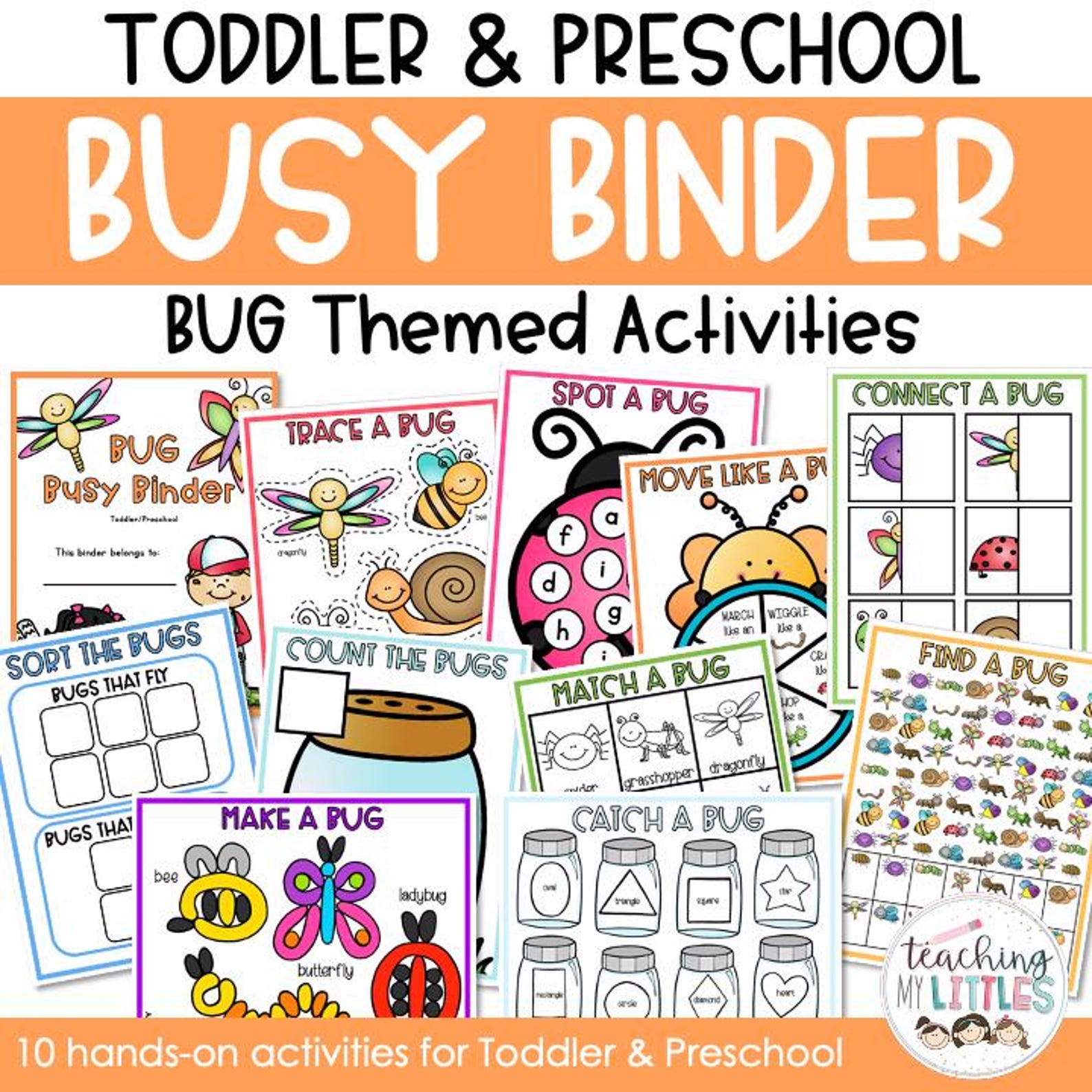 Bug Busy Binder | Toddler & Preschool Activities (digital Download) - Etsy