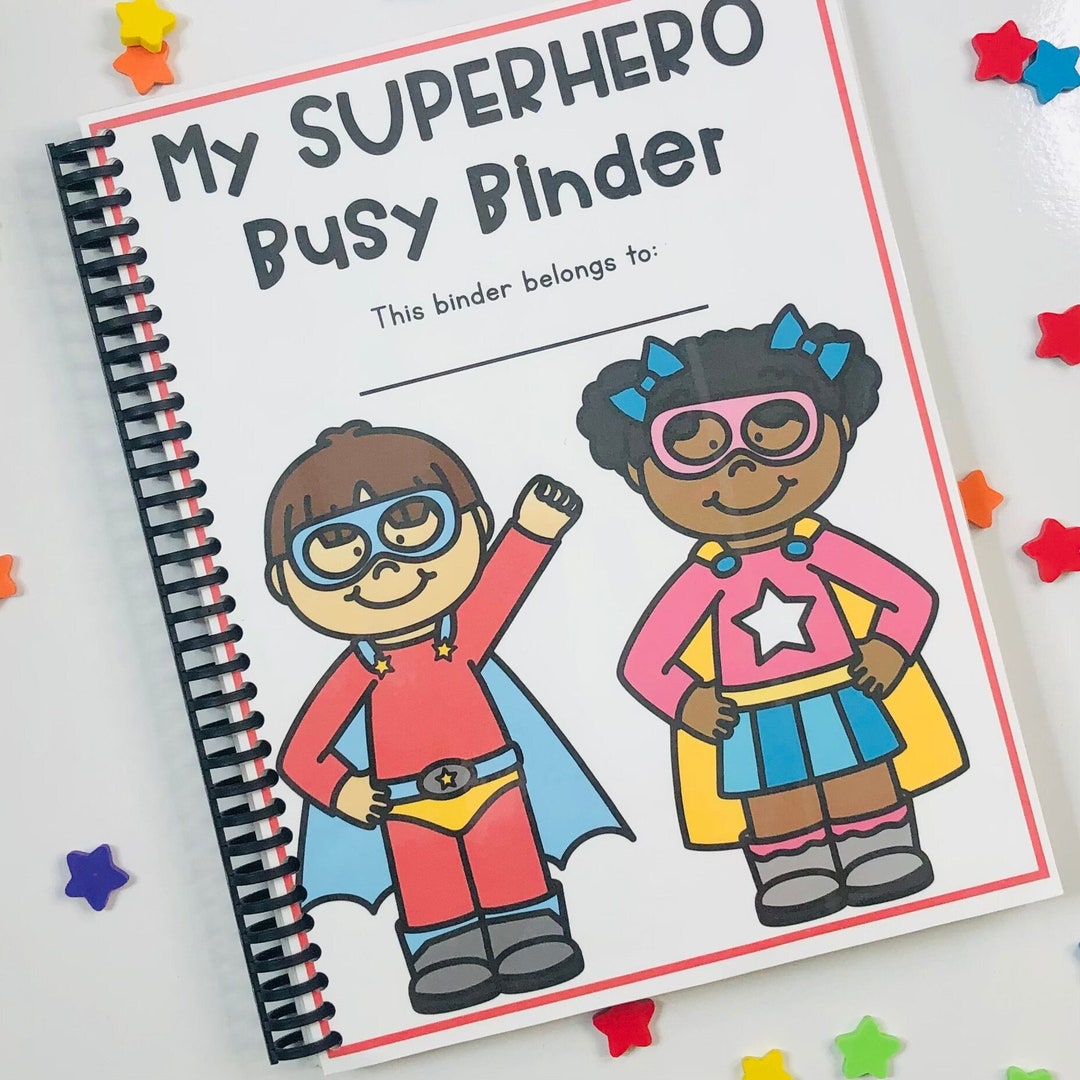 Superhero Busy Binder | Busy Book | Activity Binder | Toddler ...