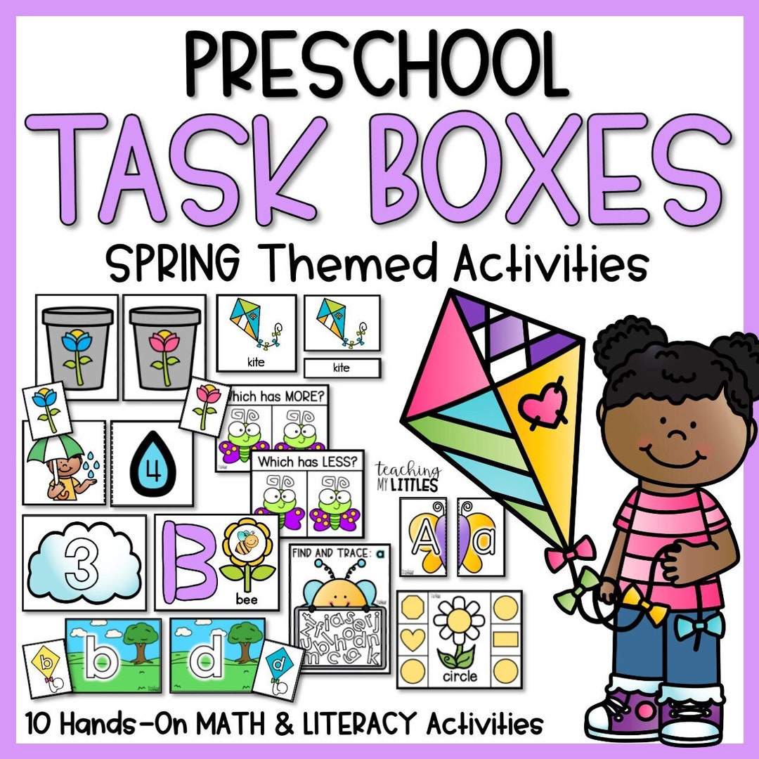 Preschool Spring Task Boxes PHYSICAL PRODUCT - Etsy