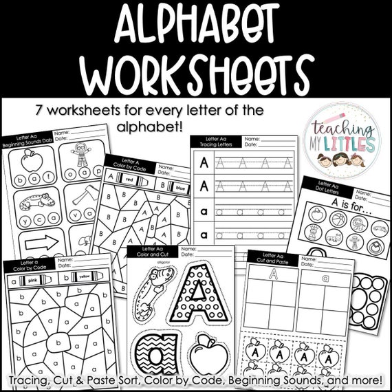 Alphabet Worksheets Printables No Prep Worksheets ABC | Etsy