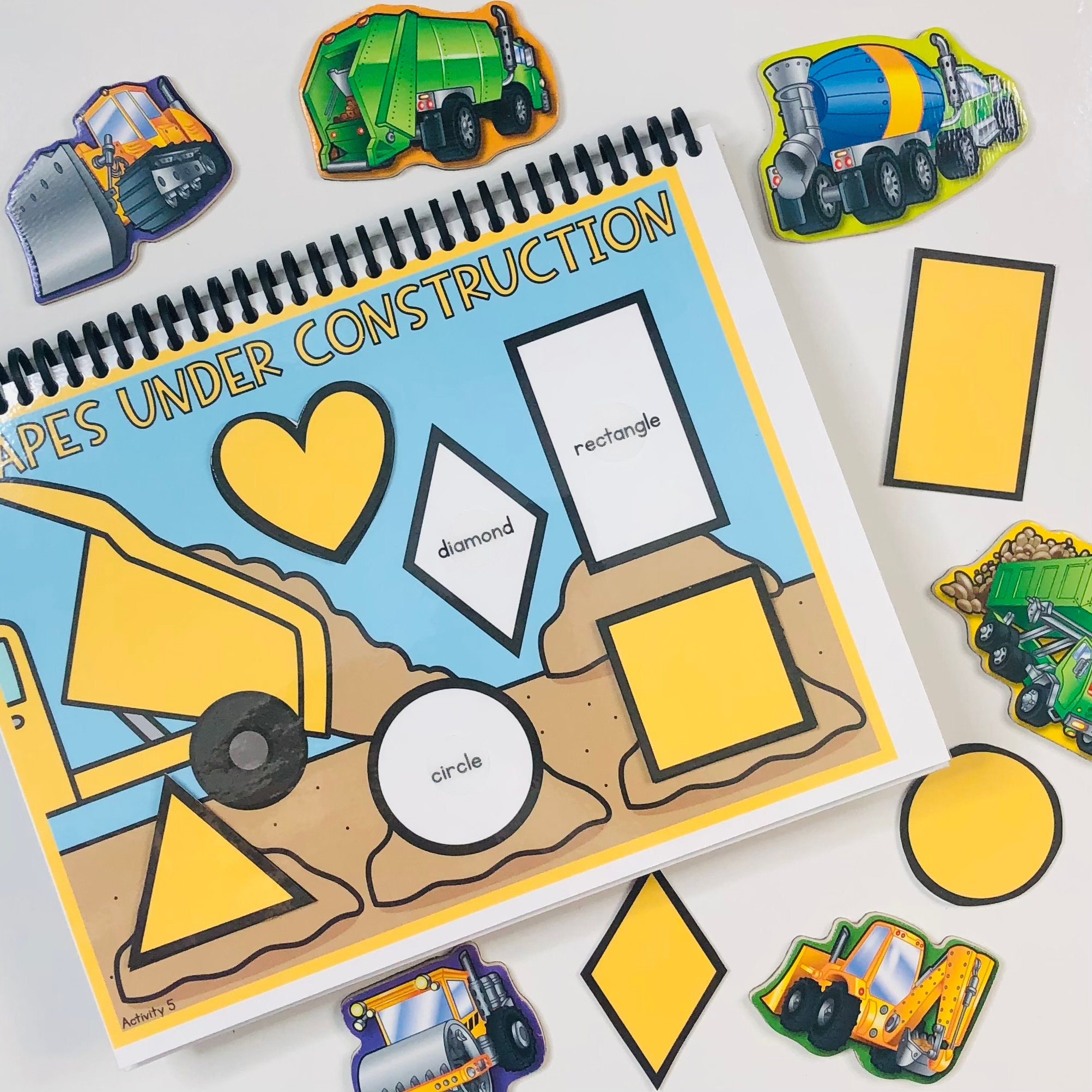 Construction Busy Binder for Toddler/preschool PHYSICAL PRODUCT - Etsy