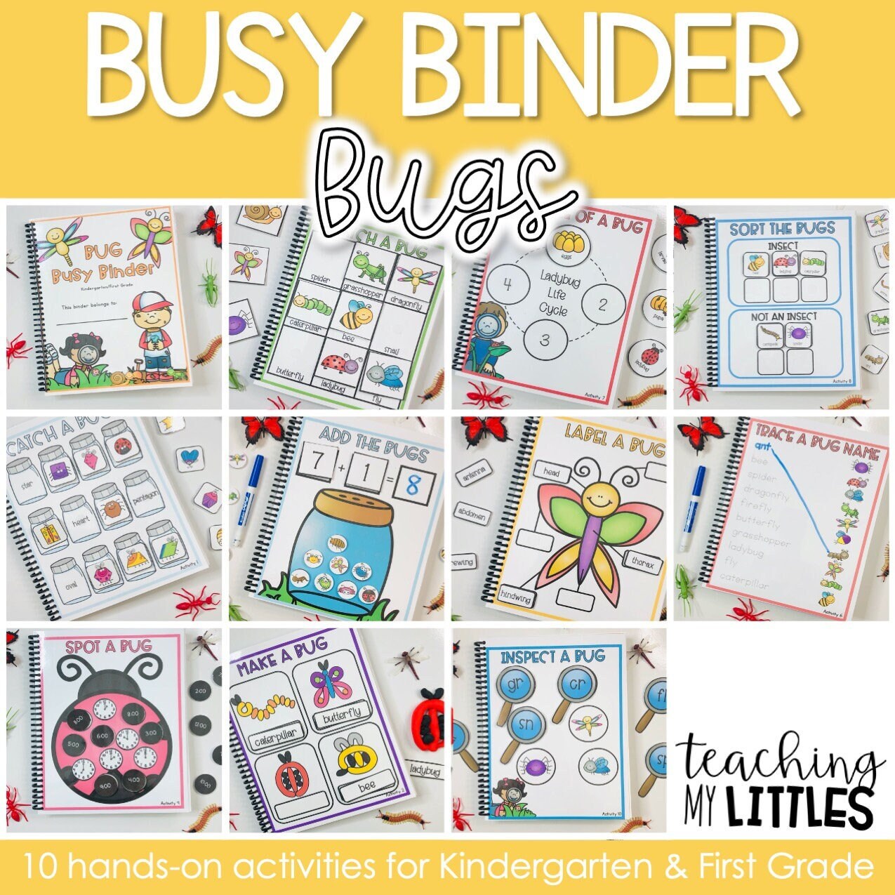 Bugs Busy Binder K-1st Busy Book Activity Binder - Etsy