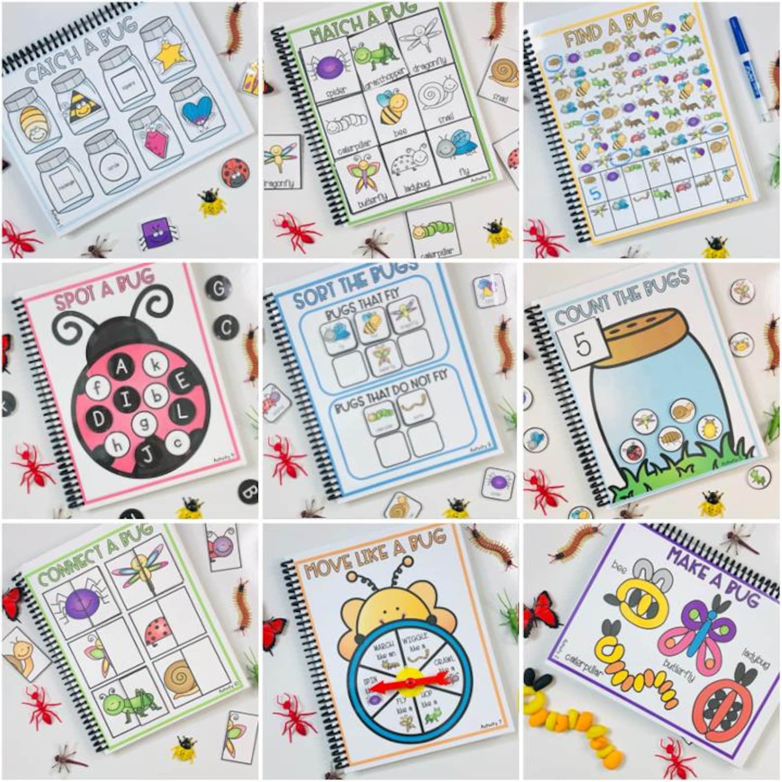 Bug Busy Binder | Toddler & Preschool Activities (digital Download) - Etsy