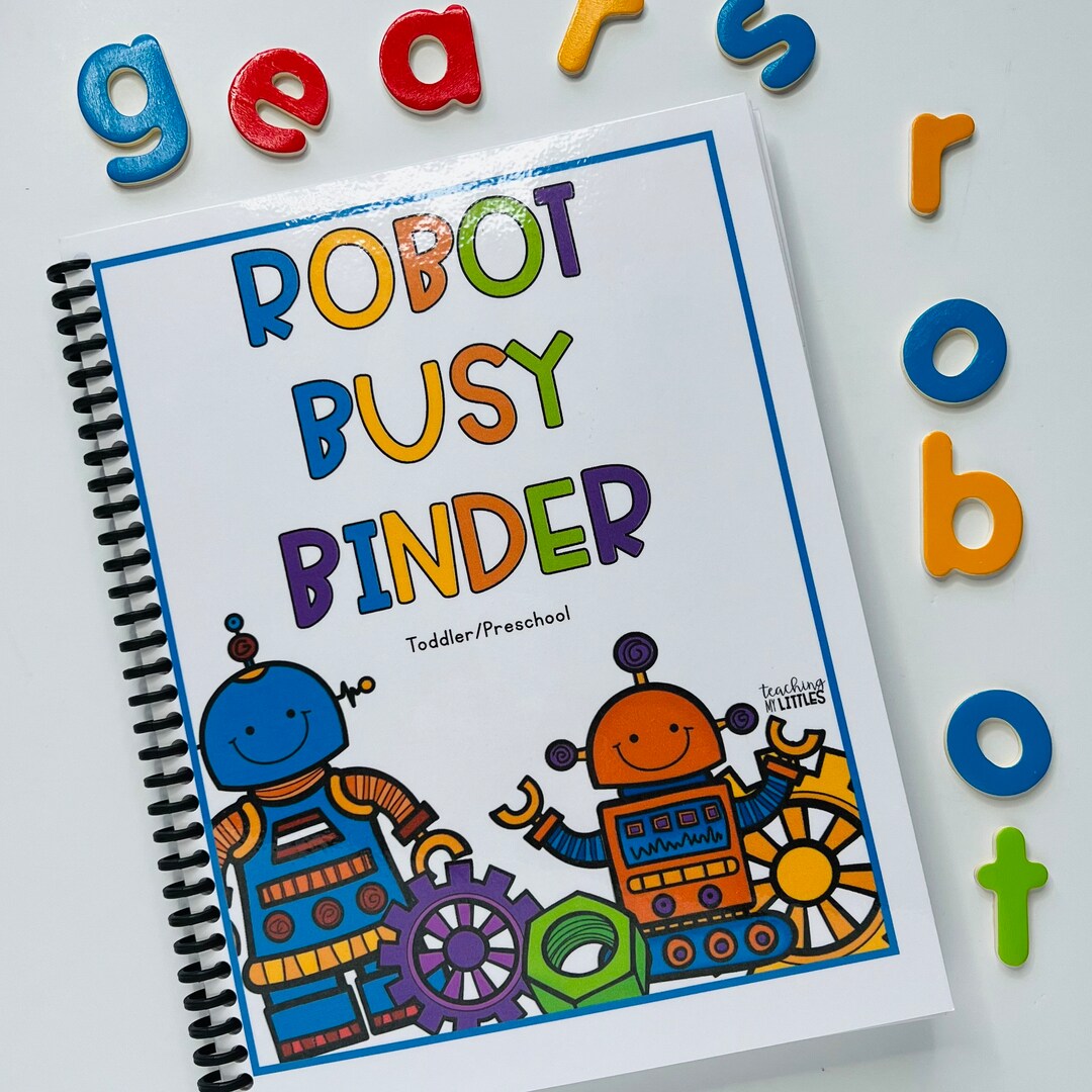Robot Busy Binder | Busy Book | Activity Binder | Toddler Activities ...