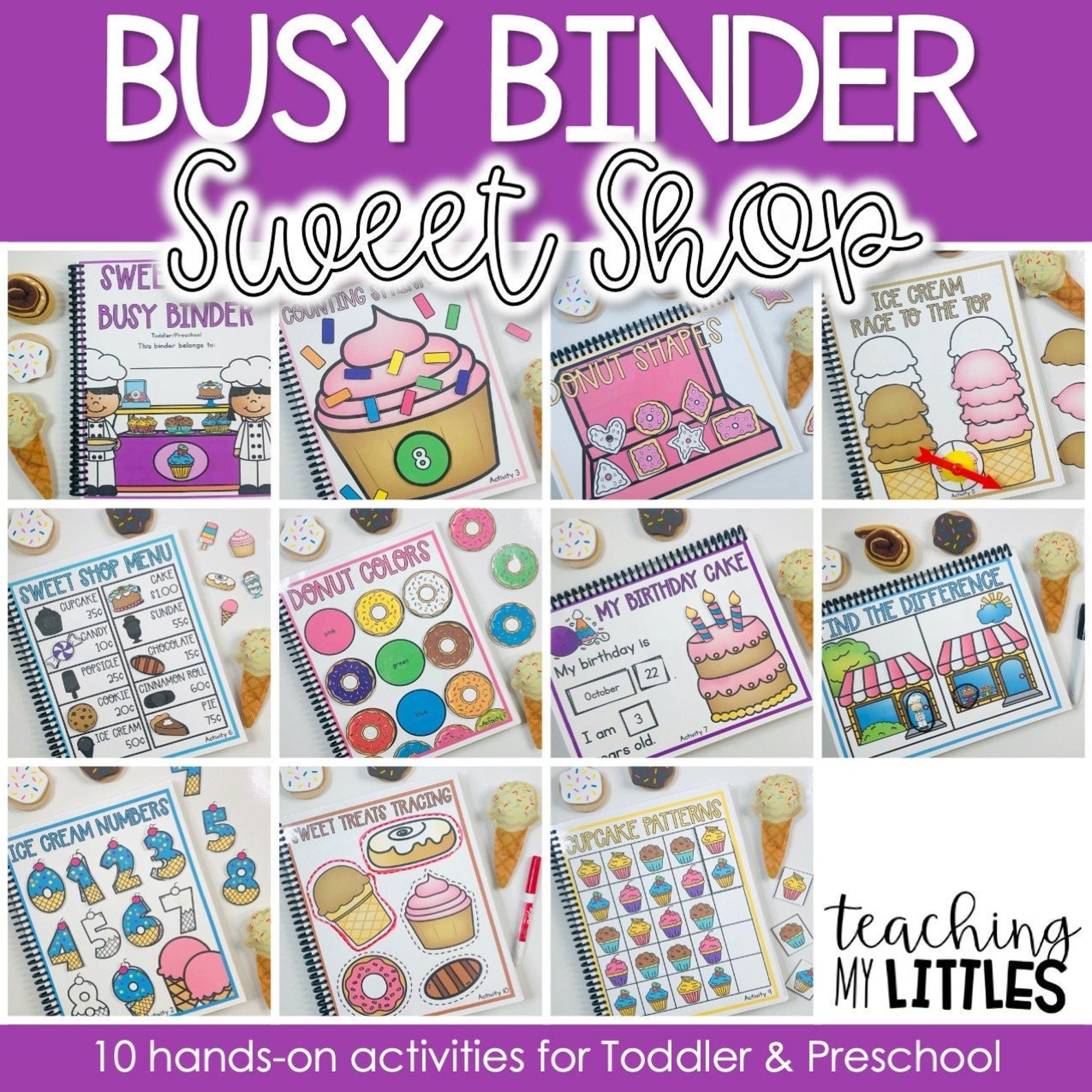 Sweet Shop Busy Binder Busy Book Activity Binder Toddler - Etsy