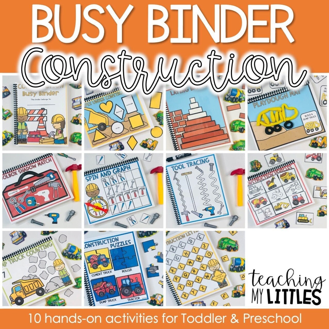 Construction Busy Binder Busy Book Activity Binder - Etsy