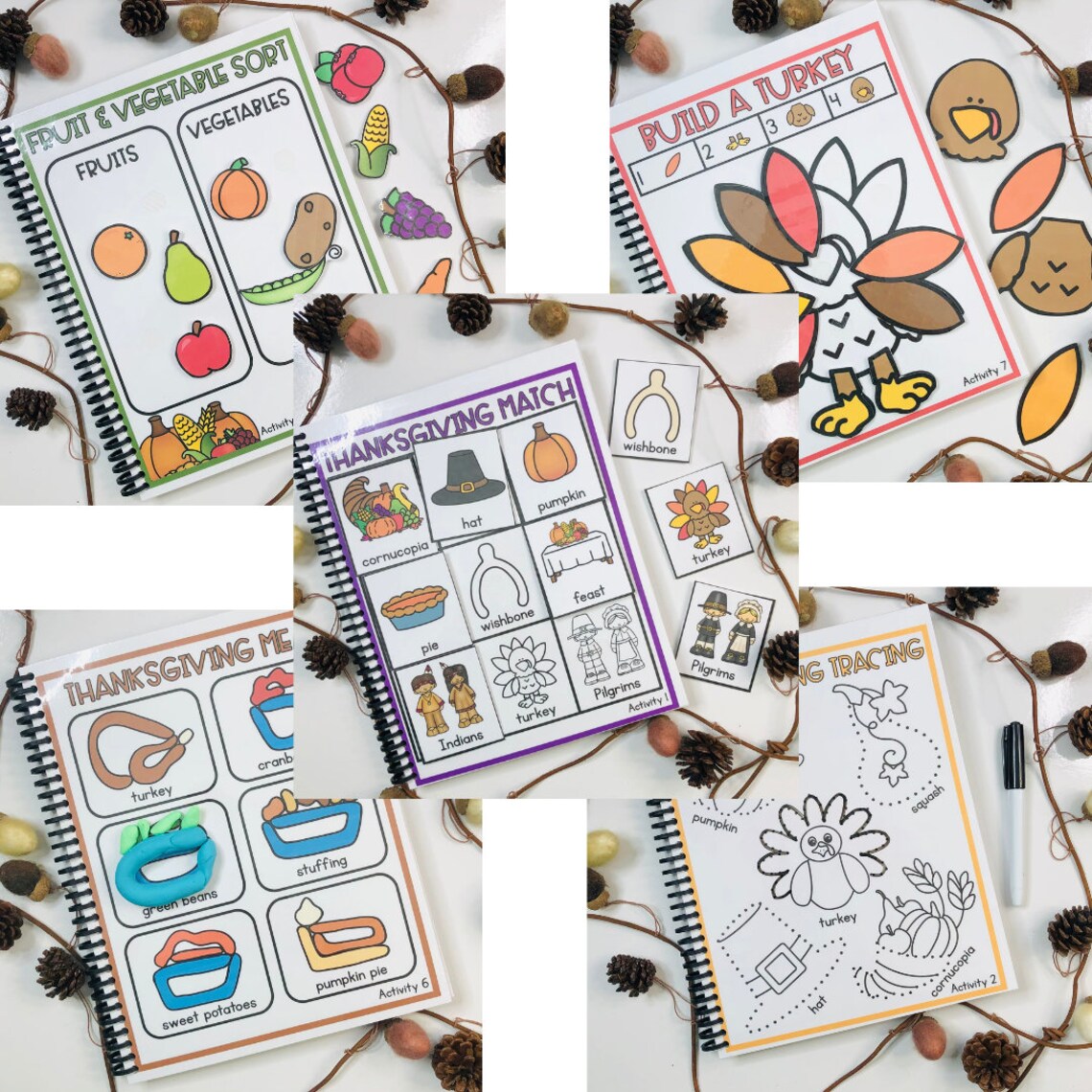 Thanksgiving Busy Binder | Busy Book | Activity Binder | Toddler ...
