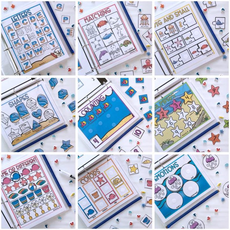 Ocean Activity Busy Binder | Toddler & Preschool Learning (digital ...