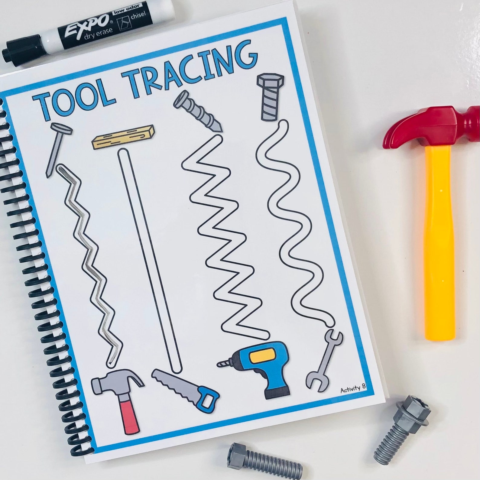 Construction Busy Binder for Toddler/preschool PHYSICAL PRODUCT - Etsy