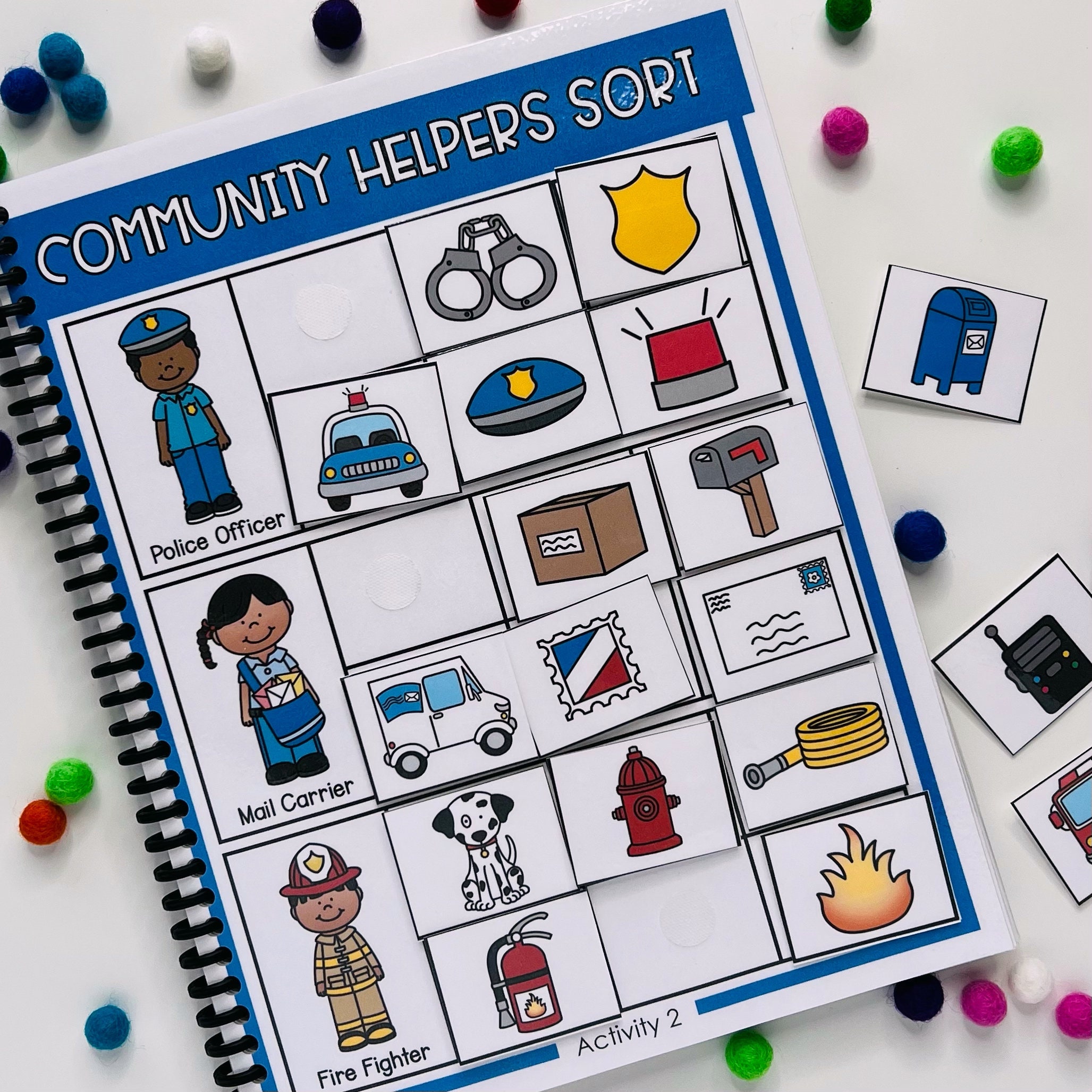 Community Helpers Busy Binder | Busy Book | Activity Binder | Toddler ...