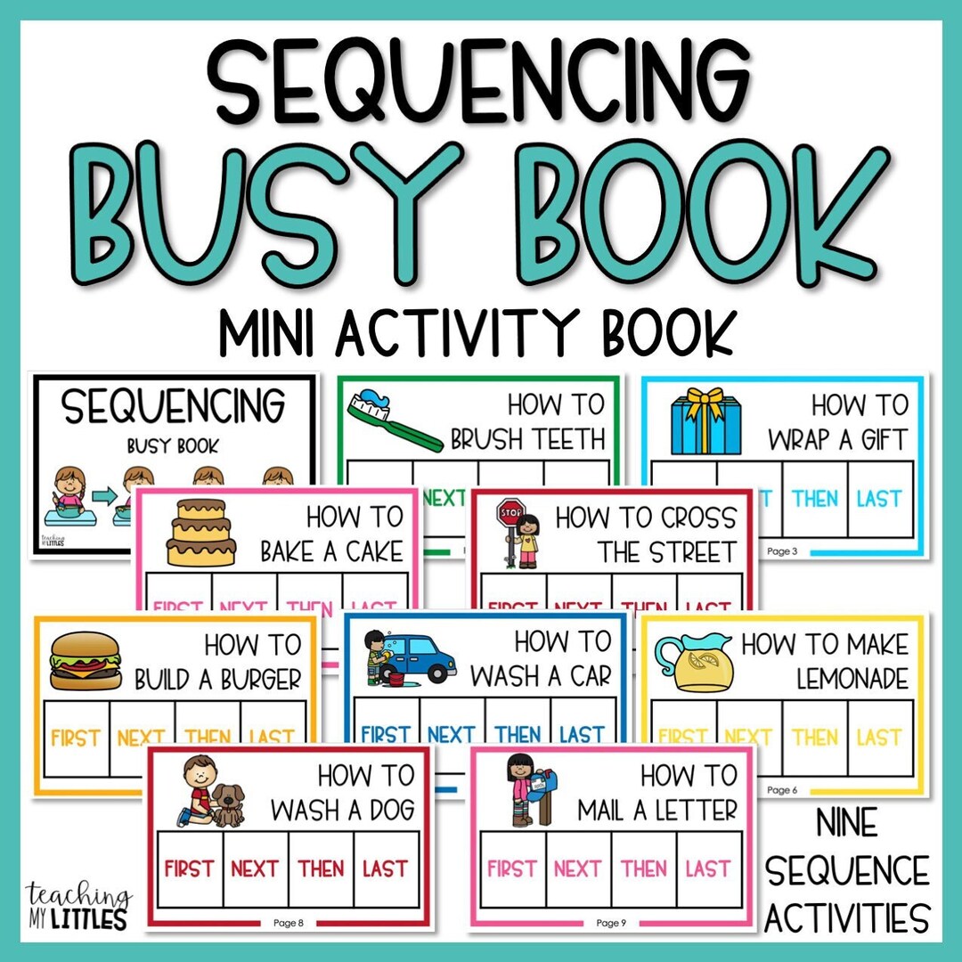Sequencing Mini Busy Book Activity Book PHYSICAL PRODUCT - Etsy