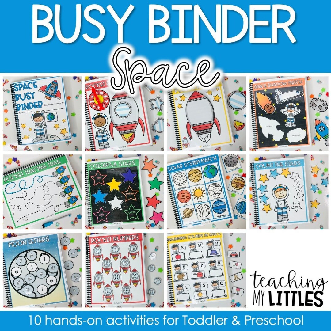 Space Busy Binder Busy Book Activity Binder Toddler - Etsy