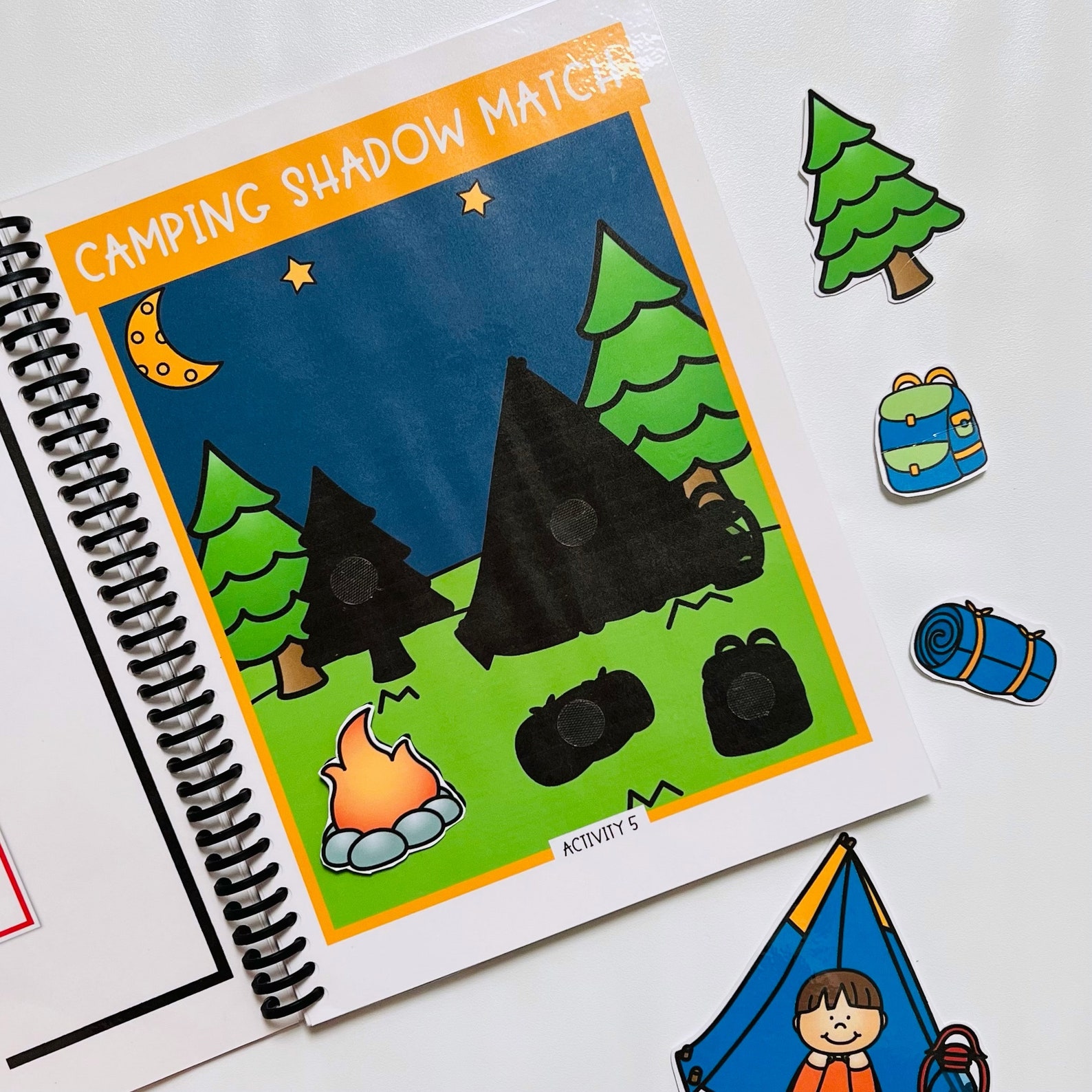 Camping Binder Busy Book Activity Binder Toddler Activities Preschool ...