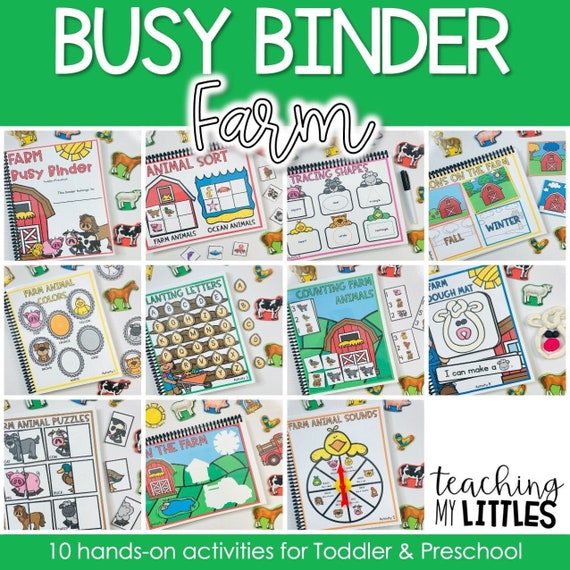 Farm Busy Binder Busy Book Activity Binder Toddler | Etsy