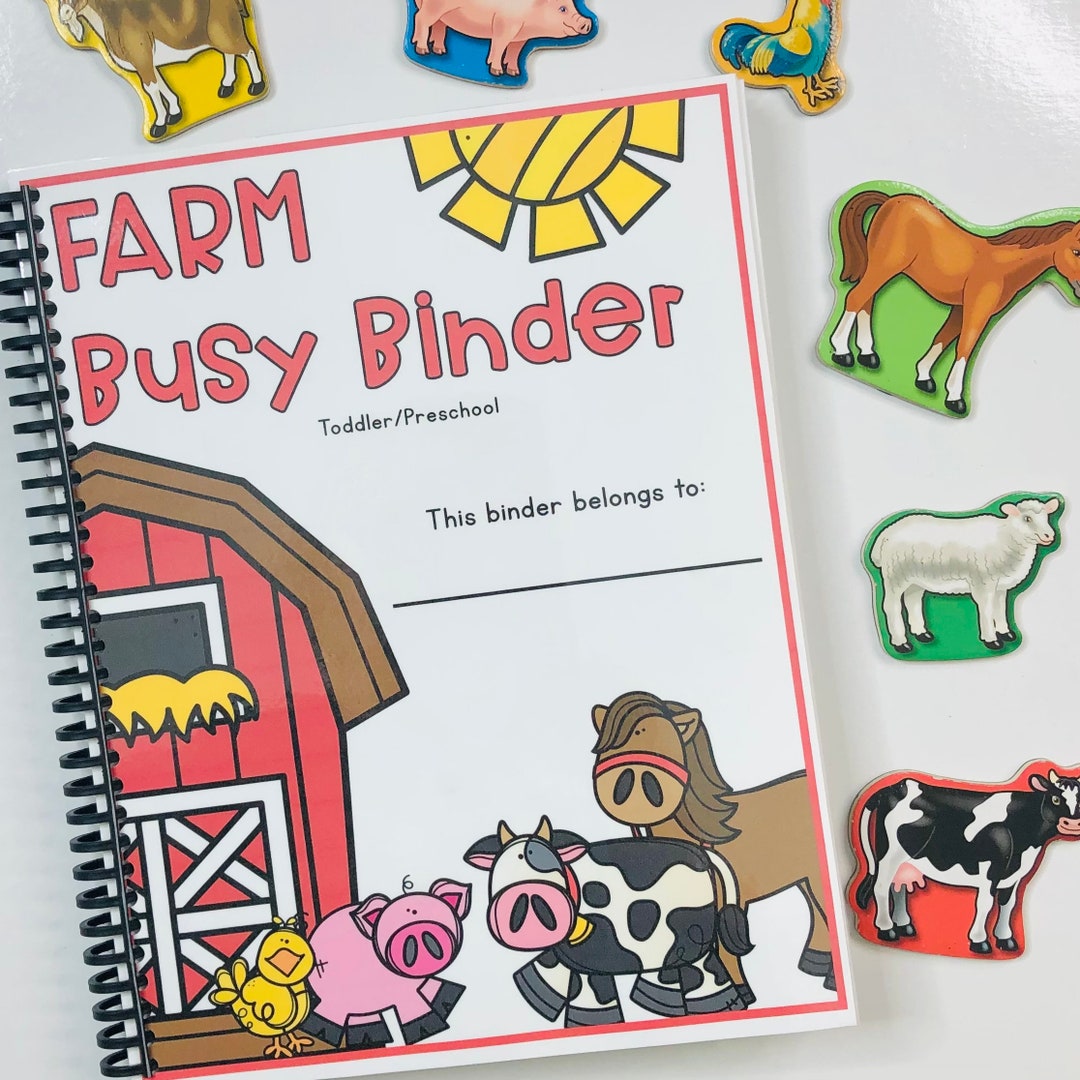 Farm Busy Binder | Busy Book | Activity Binder | Toddler Activities ...