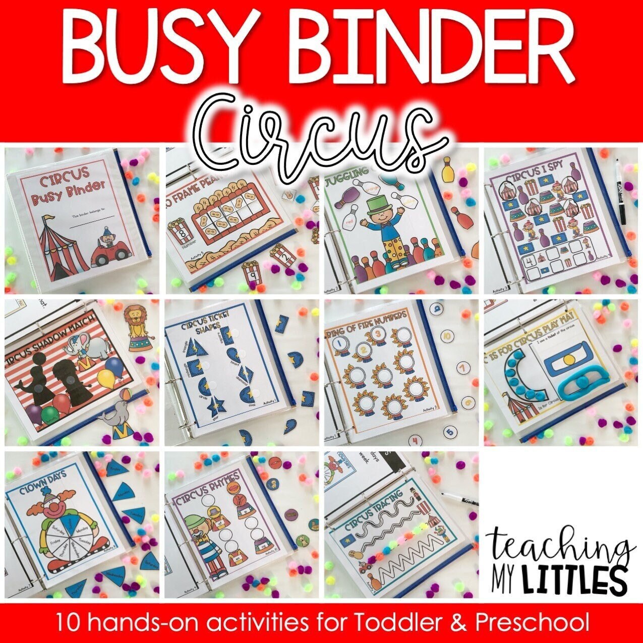 Circus Busy Binder | Busy Book | Activity Binder | Toddler Activities ...