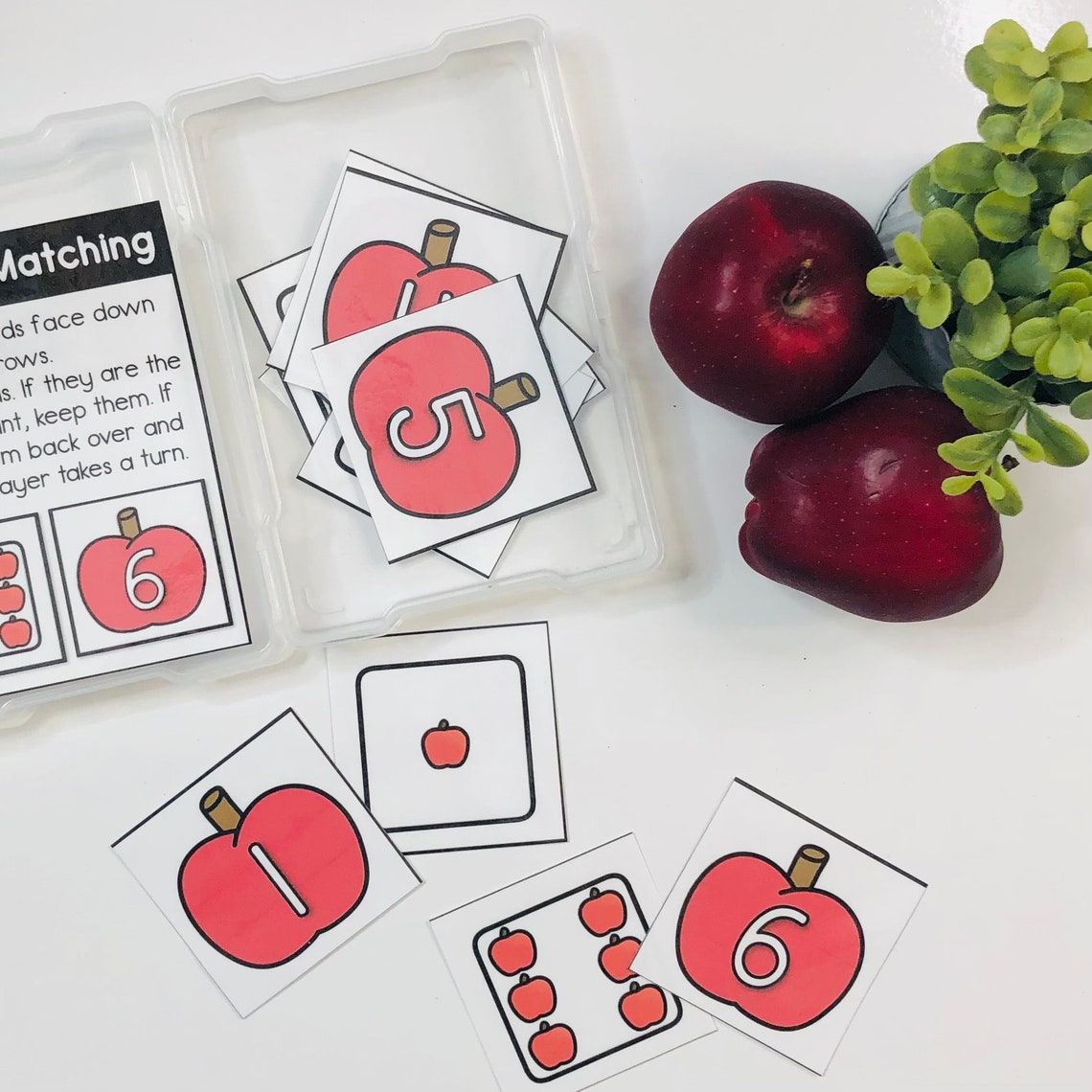 Preschool Task Boxes Apple Theme Preschool Activities Math & Literacy ...