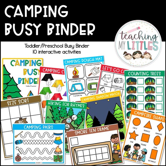 Camping Binder Busy Book Activity Binder Toddler | Etsy