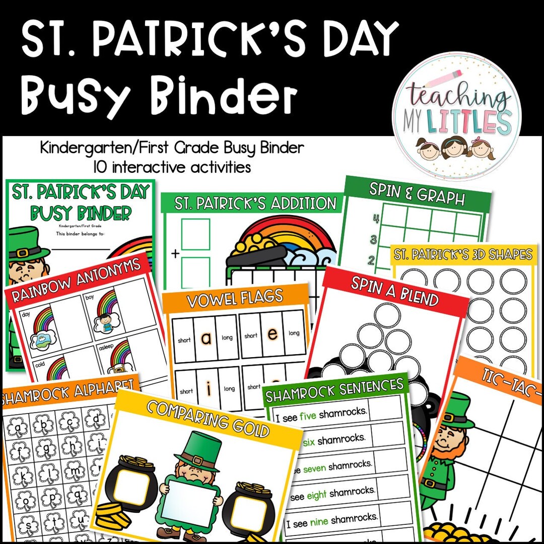 St. Patrick's Day Busy Binder | Busy Book | Activity Binder ...