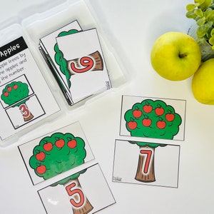 Preschool Task Boxes Apple Theme Preschool Activities Math & Literacy ...