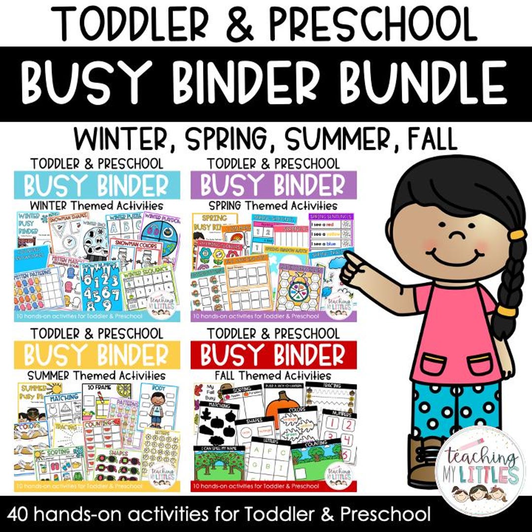 Seasons Busy Binder Bundle | Toddler & Preschool Activities (digital ...