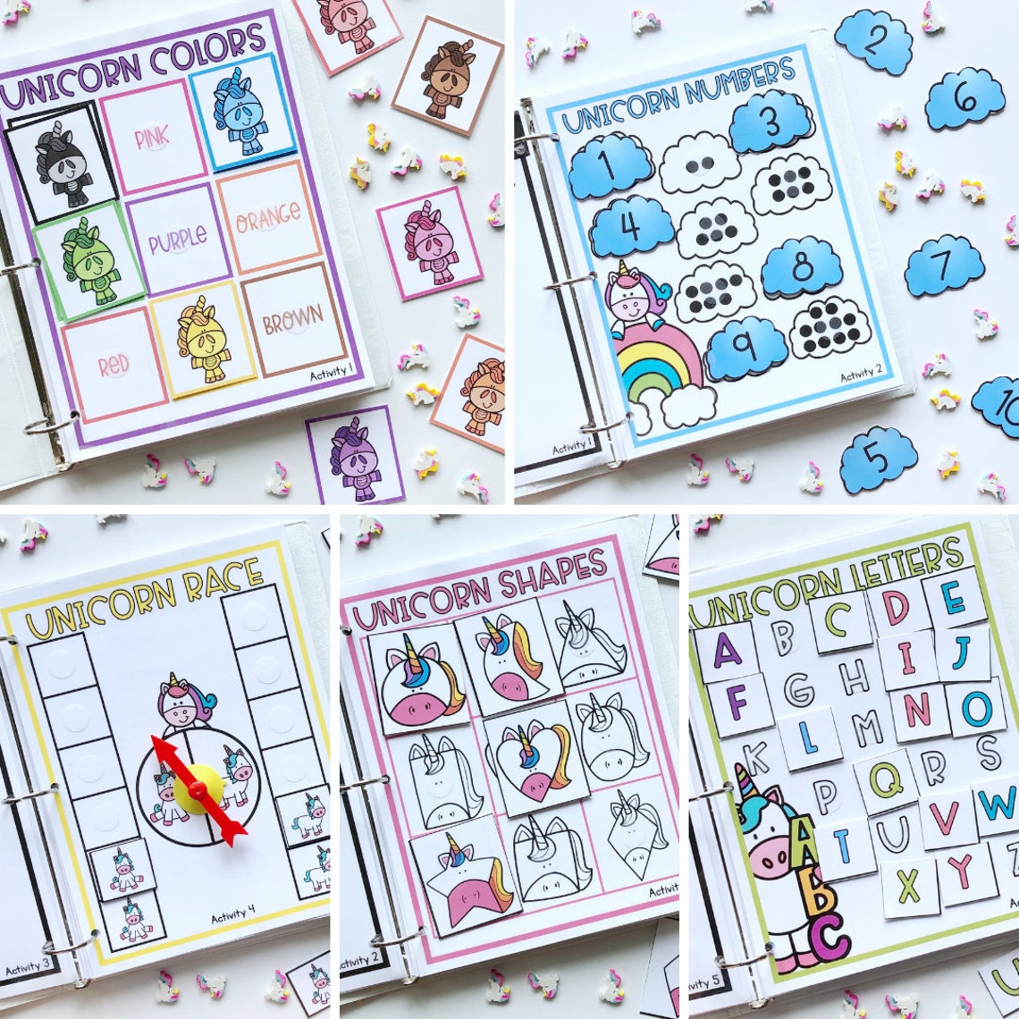 Unicorn Busy Binder Busy Book Activity Binder Toddler - Etsy