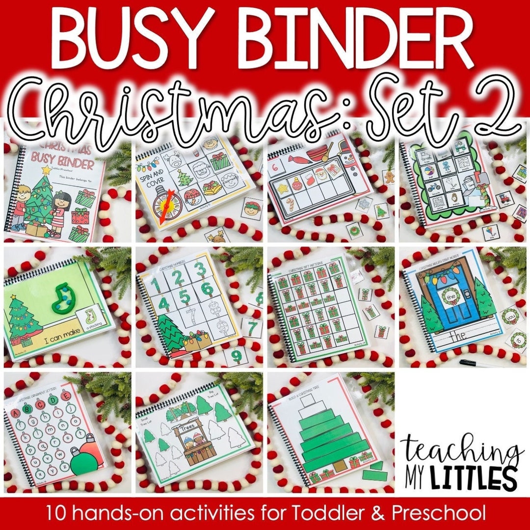 Christmas Busy Binder Set 2 | Busy Book | Activity Binder | Toddler ...