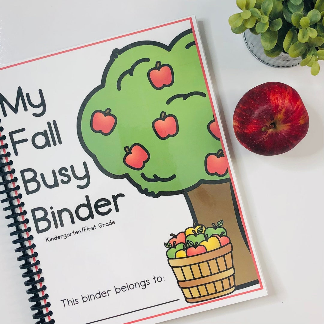 Fall Busy Binder K-1st | Busy Book | Activity Binder | Kindergarten ...