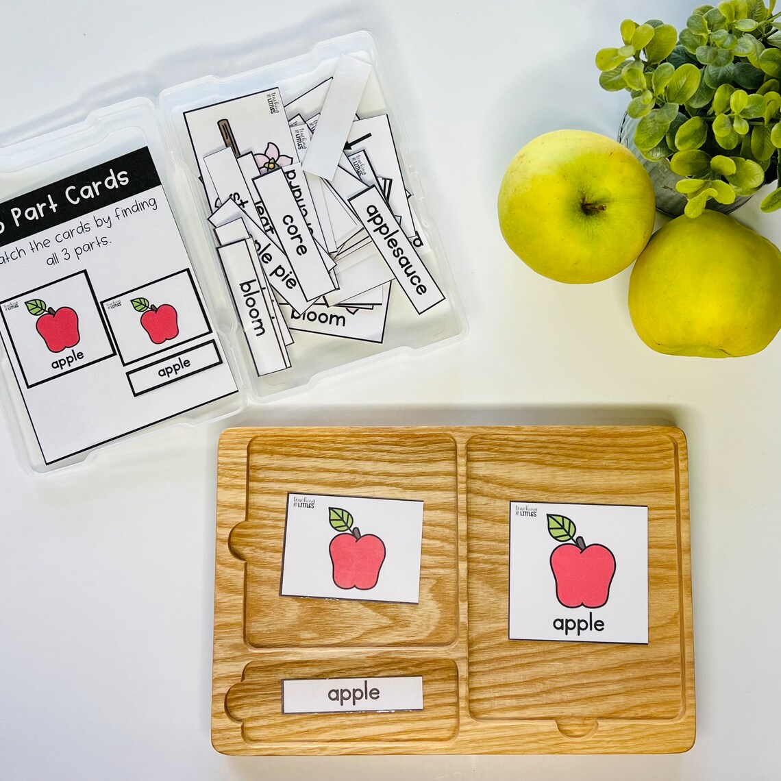 Preschool Task Boxes Apple Theme Preschool Activities Math & Literacy ...