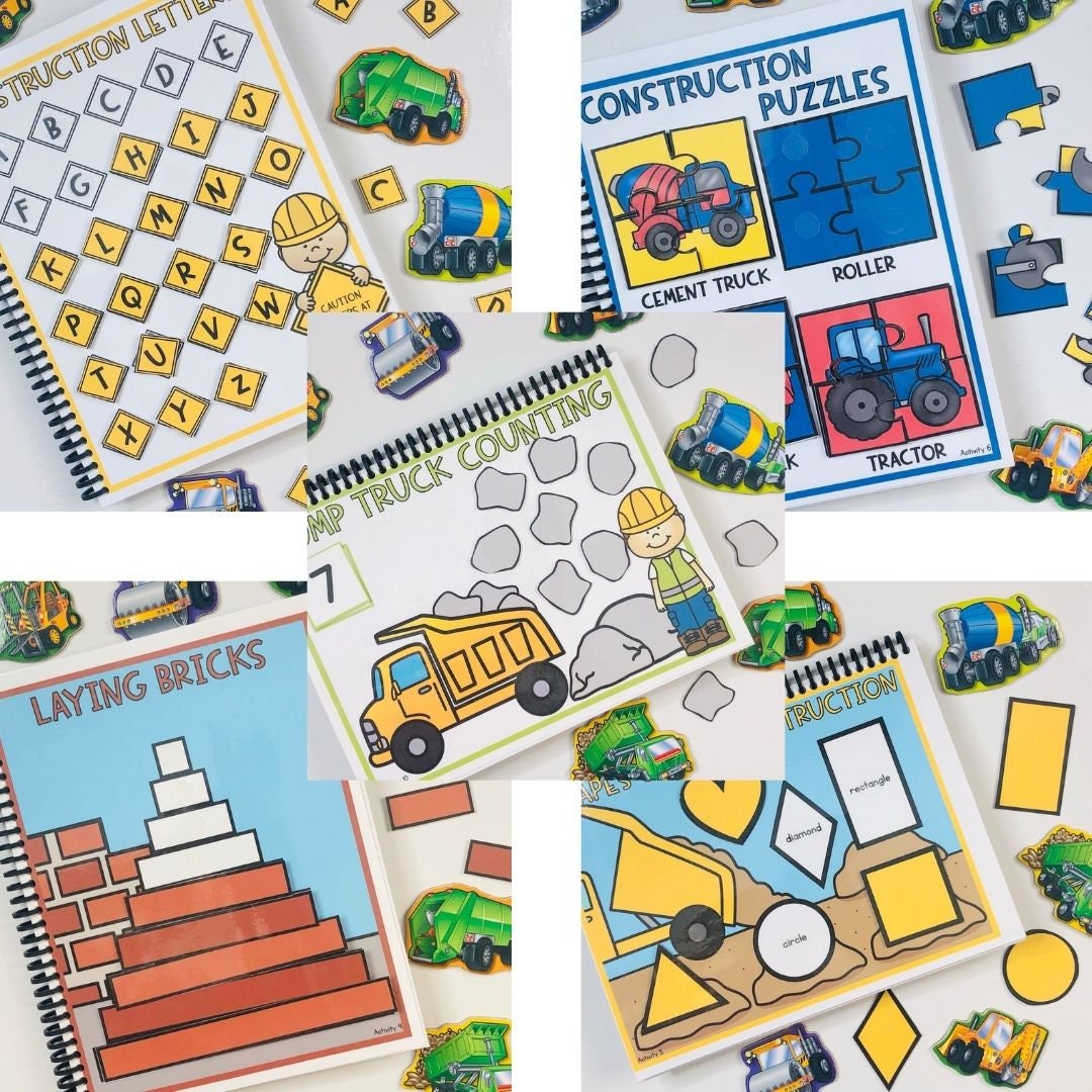 Construction Busy Binder Busy Book Activity Binder - Etsy
