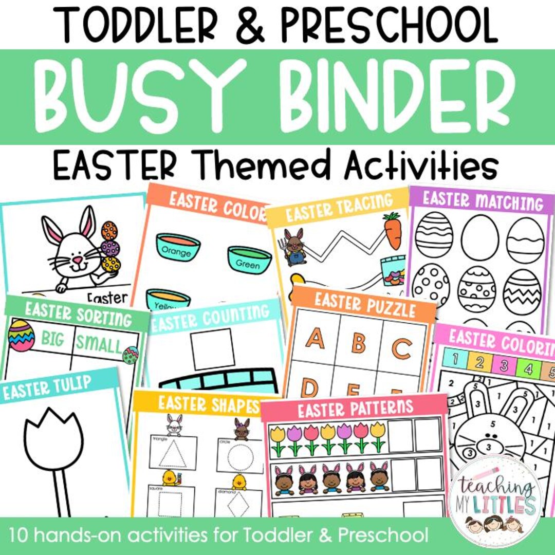 Easter Busy Binder | Toddler & Preschool Activities (digital Download ...