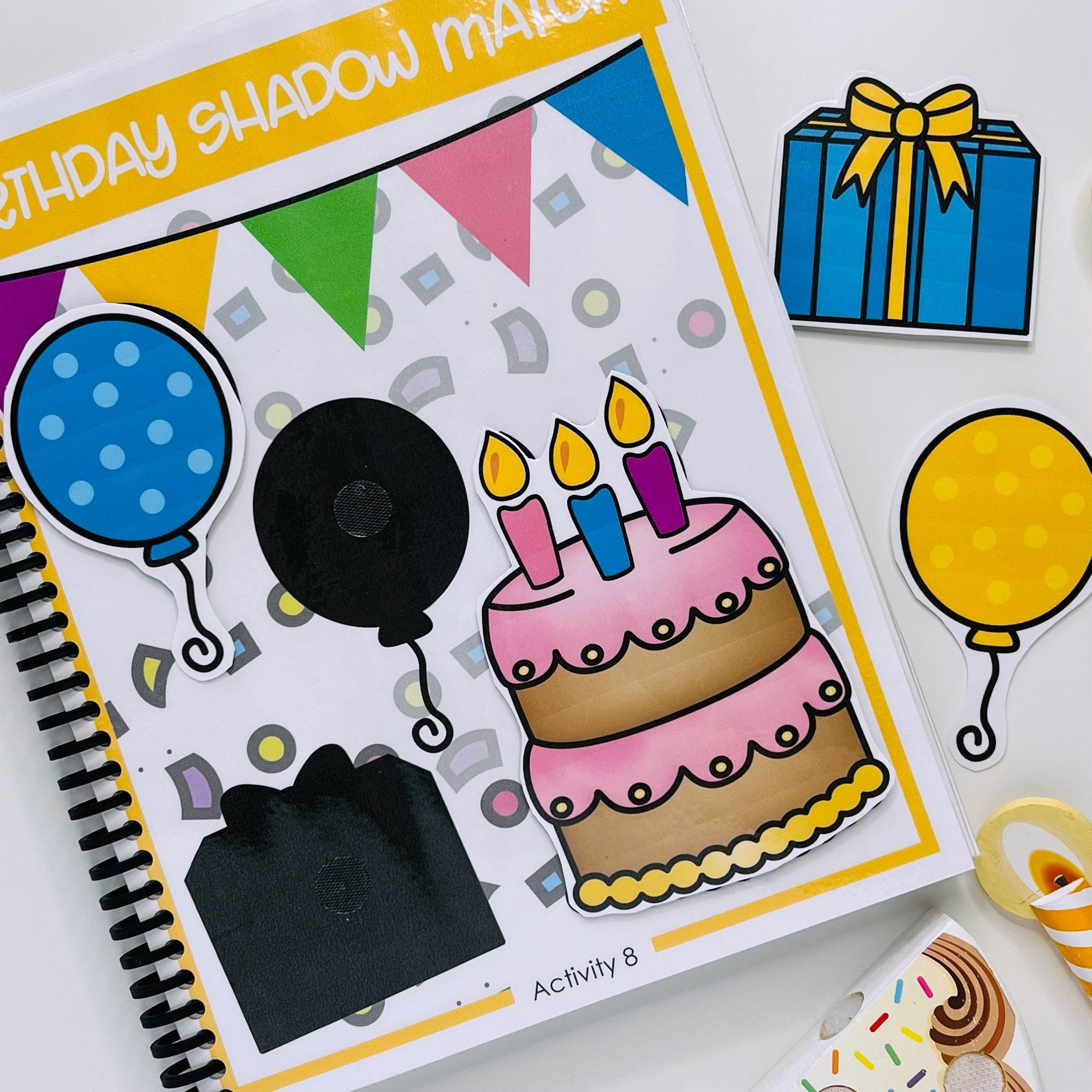 Birthday Busy Binder | Busy Book | Activity Binder | Toddler Activities ...