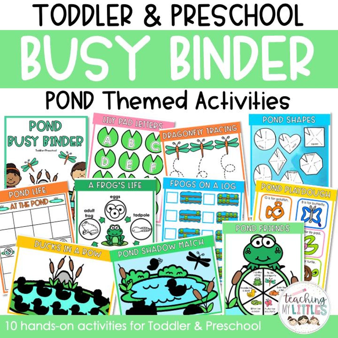 Pond Activity Busy Binder | Toddler & Preschool Learning (digital ...
