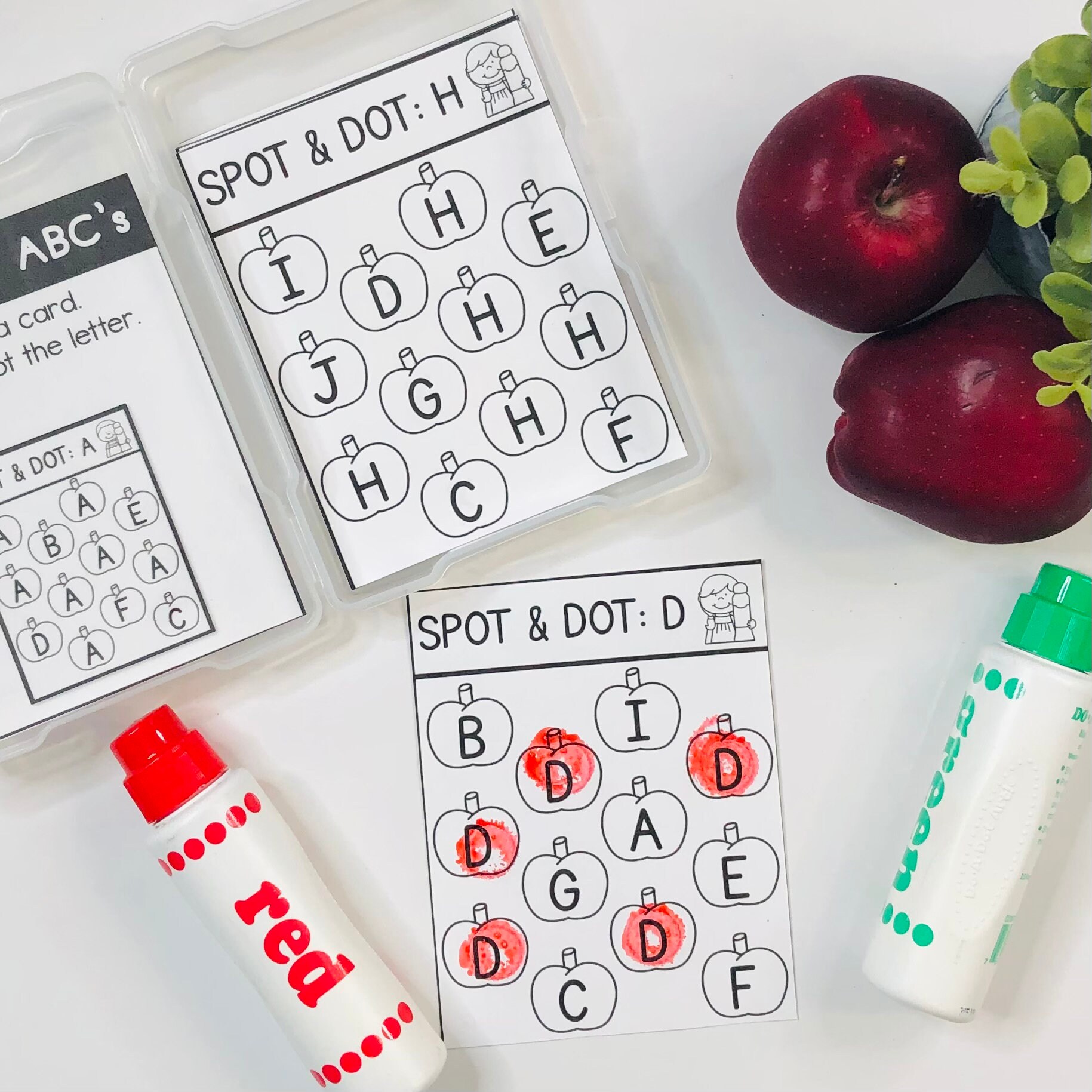 Preschool Task Boxes | Apple Theme | Preschool Activities | Math ...