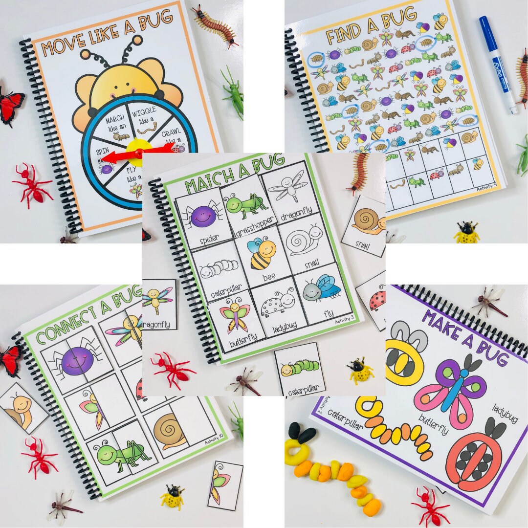 Bug Busy Binder Busy Book Activity Binder Toddler - Etsy