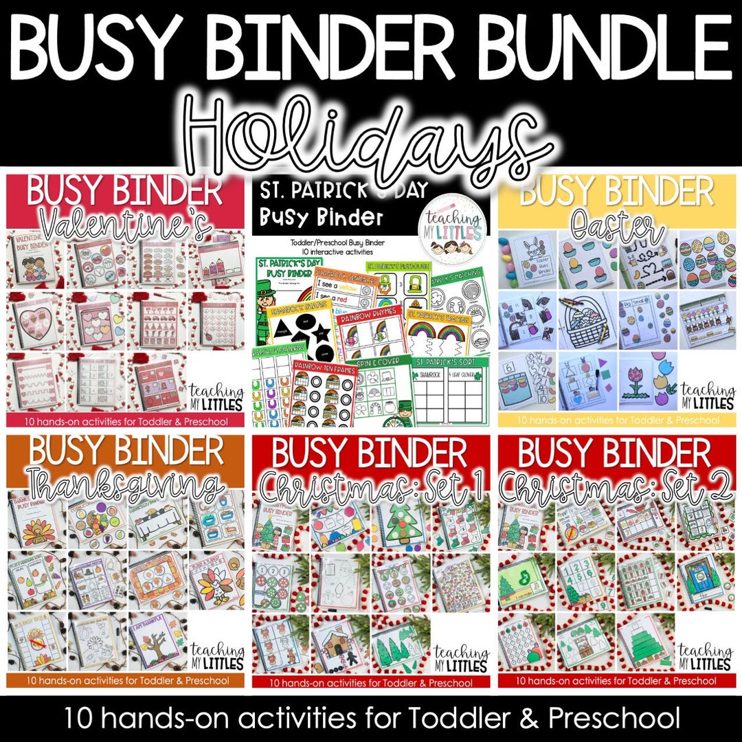Busy Binder HOLIDAYS Bundle | Busy Book | Activity Binder | Toddler ...