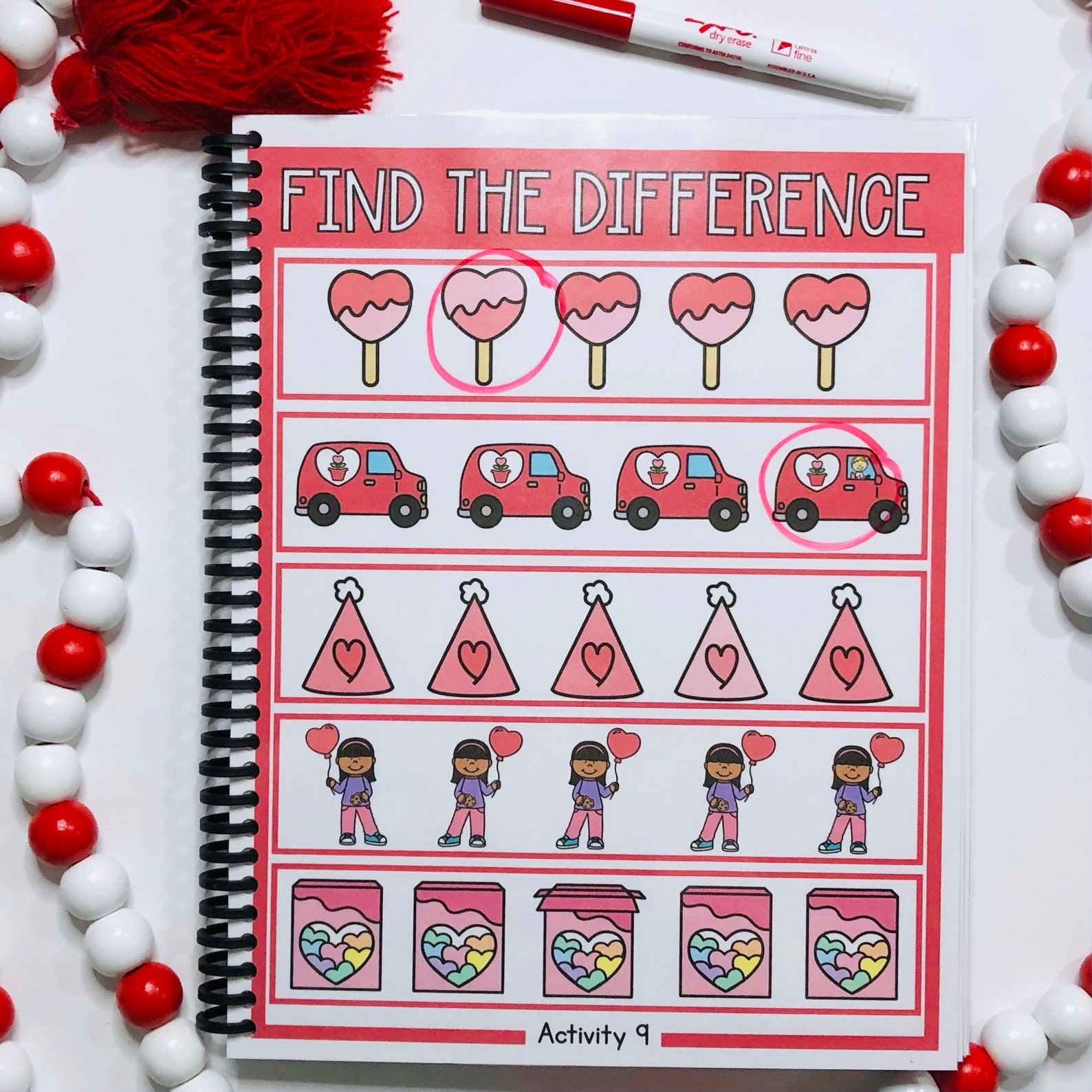 Valentine's Busy Binder Busy Book Activity Binder Toddler Activities ...