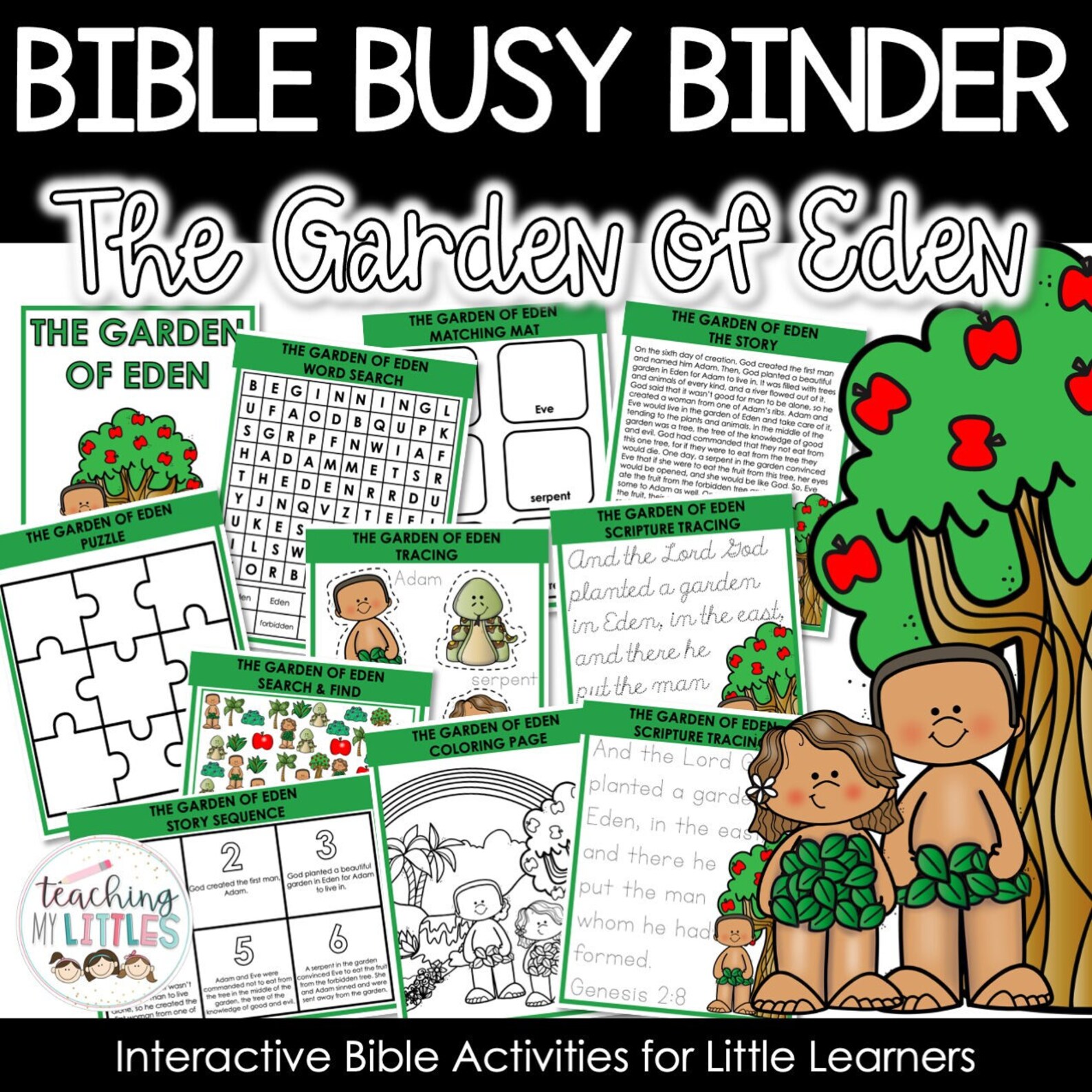 Bible Busy Binder | Busy Book | Activity Binder | the Garden of Eden - Etsy