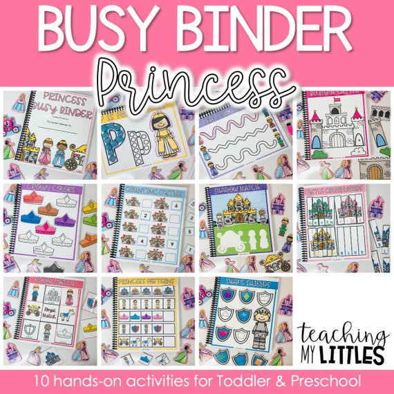 Princess Busy Binder Busy Book Activity Binder Toddler - Etsy