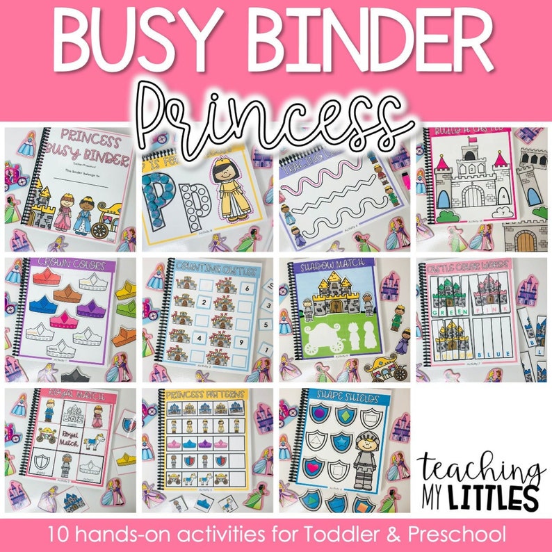 Princess Busy Binder Busy Book Activity Binder Toddler - Etsy